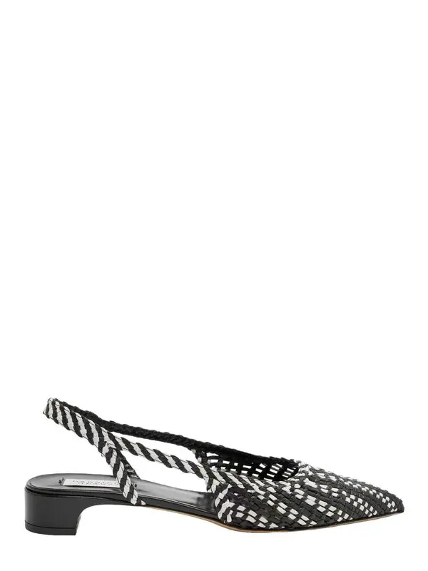 Gabriela Hearst Perro Woven Slingback Pumps - Black