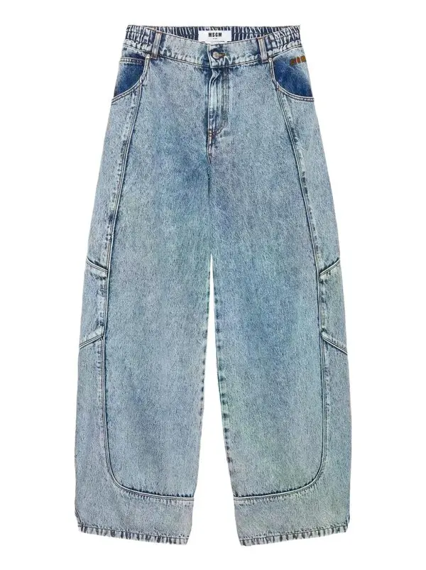 MSGM Panelled Pocket Jeans - Blue