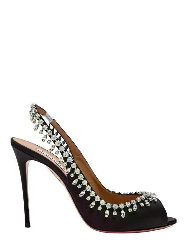 AQUAZZURA 105mm Temptation Sandals - Black