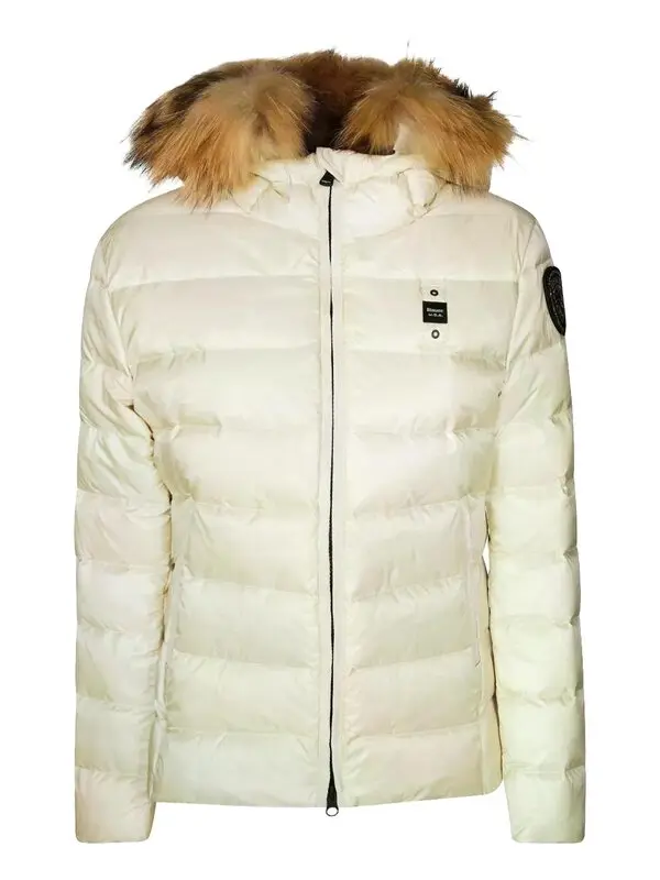 BLAUER. Fur-hooded Puffer Jacket - Neutrals