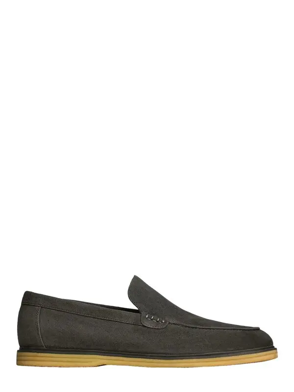 12 STOREEZ Suede Loafers - Grey