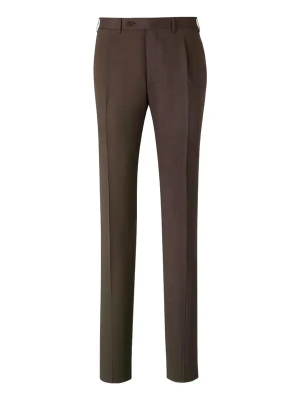 Canali Wide-leg Trousers - Brown