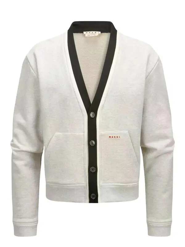 Marni Button-front V-neck Cardigan - Grey