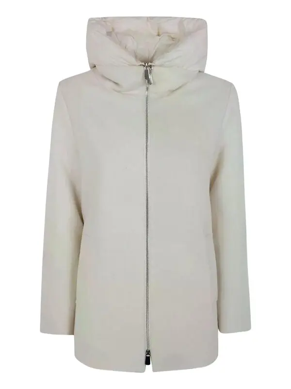 Seventy Hooded Zip Coat - Neutrals