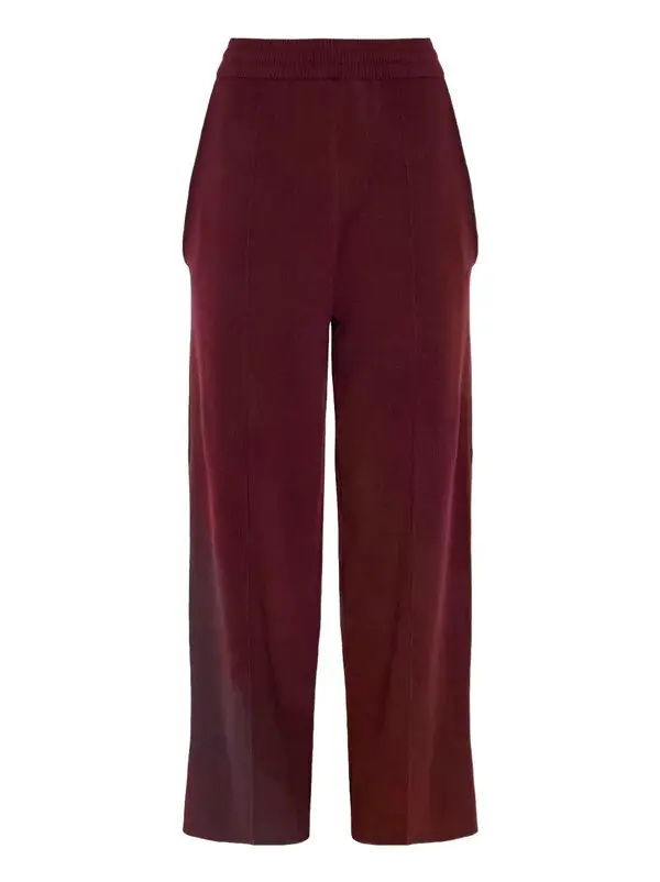 LANVIN Elasticated-waistband Wool-blend Trousers - Red