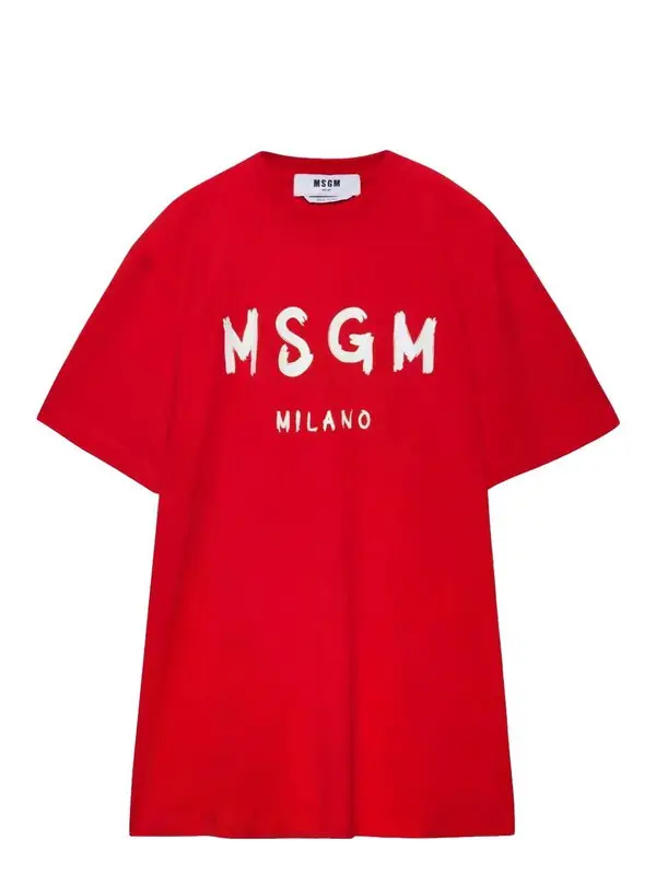 MSGM Short-sleeve T-shirt Dress - Red