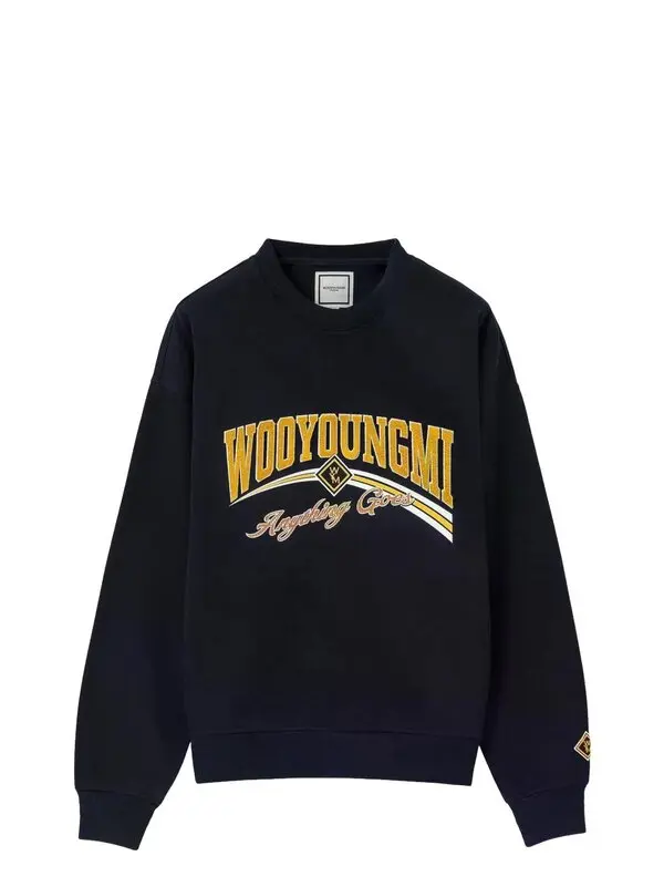 WOOYOUNGMI Logo Crewneck Sweatshirt - Blue