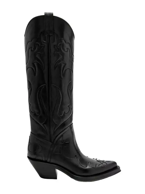 Gabriela Hearst 50mm Capitana Cowboy Boots - Black