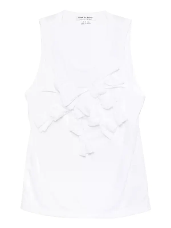 Comme Des Garçons Knot-detail Tank Top - White