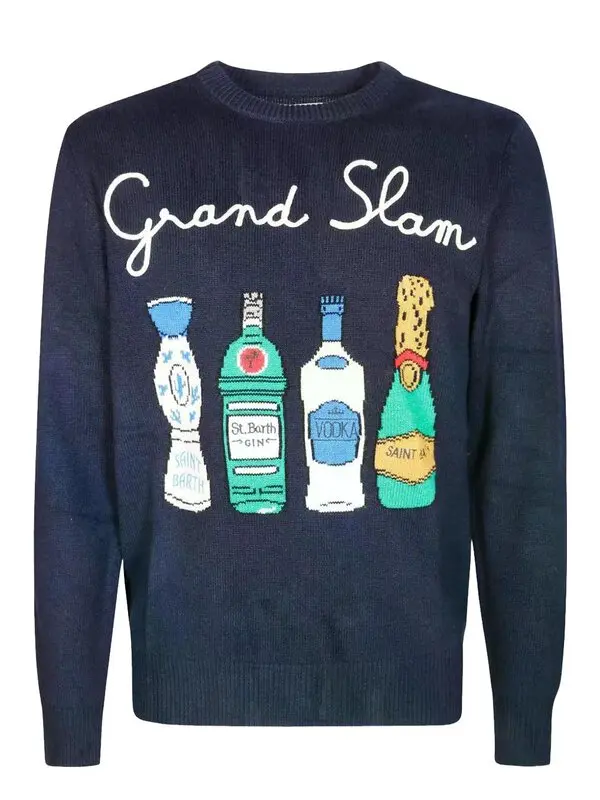 MC2 SAINT BARTH Graphic-print Sweater - Blue