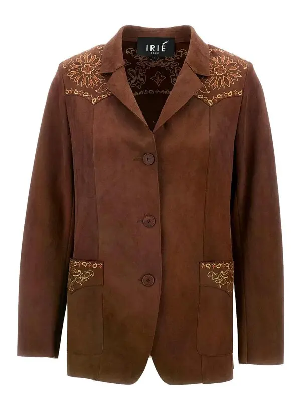 IRIE' Embroidered Jacket - Brown
