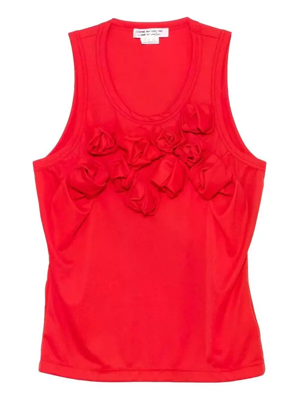 Comme Des Garçons Ruffled Tank Top - Red