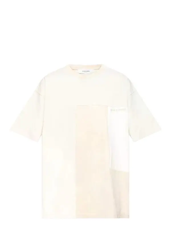 GOLDEN GOOSE Colour-block Logo-detail T-shirt - Neutrals