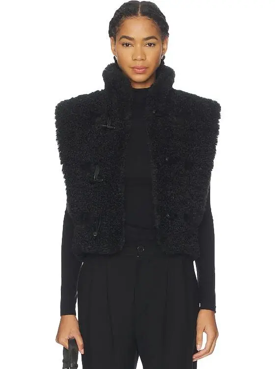 Isabel Marant Alisa Curly Coat - Black