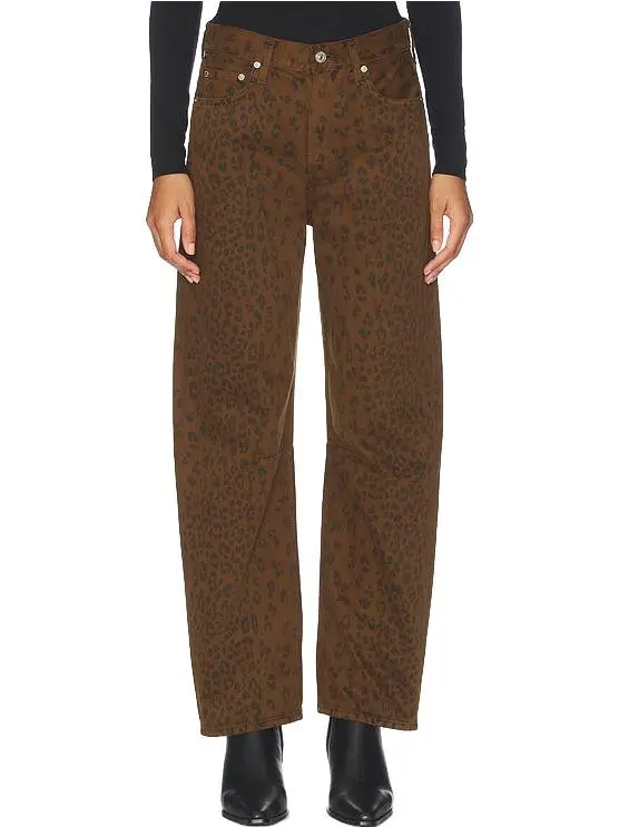 Citizens Of Humanity Miro Long Relaxed Jeans - Sepia Cheetah