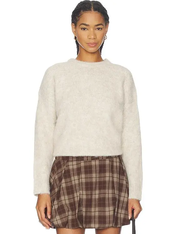 Astr The Label Selbie Cropped Sweater - Cream
