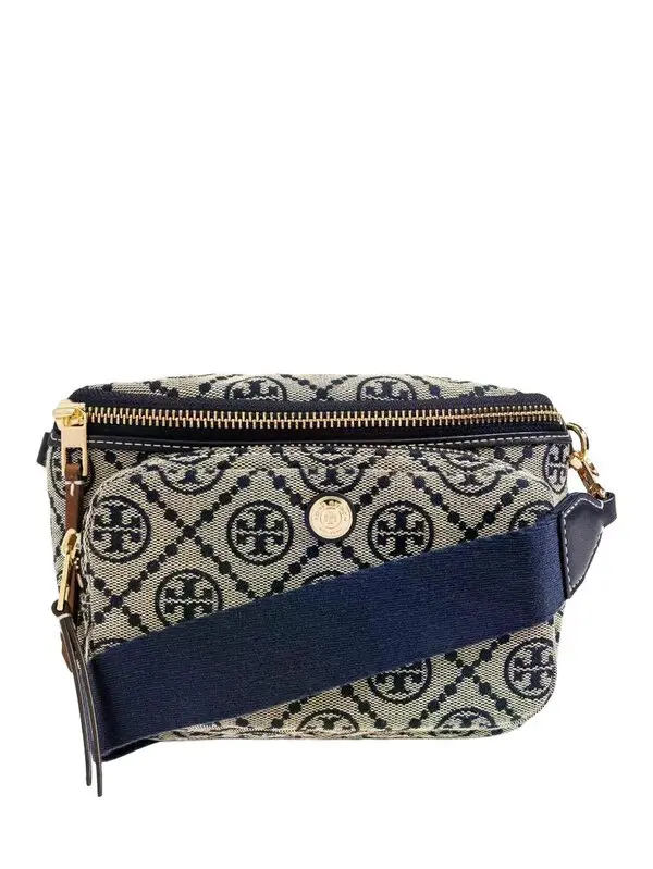 Tory Burch Logo-monogram Zipped Mini Bag - Neutrals