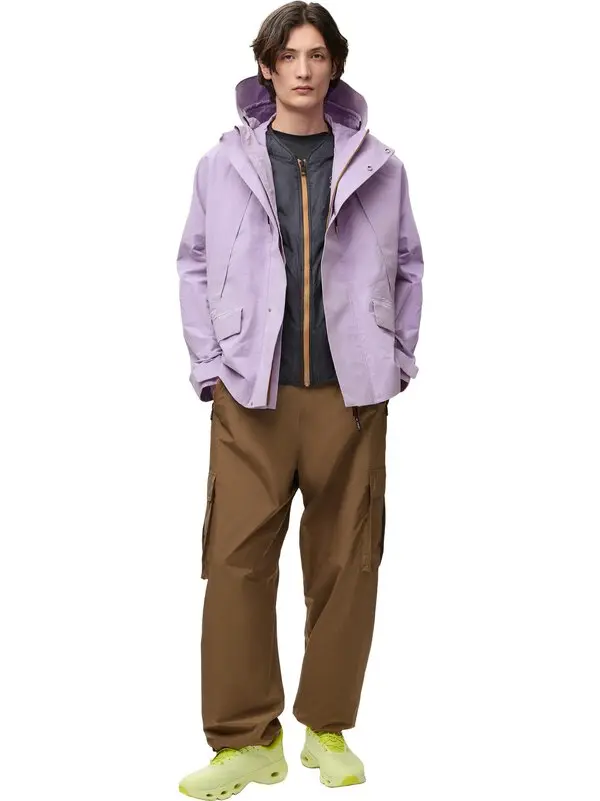Loewe Technical Cotton Short Parka - Lilac