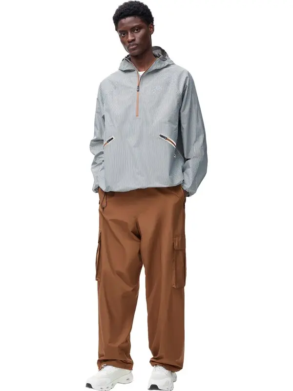 Loewe Striped Technical Shell Anorak - Beige/blue