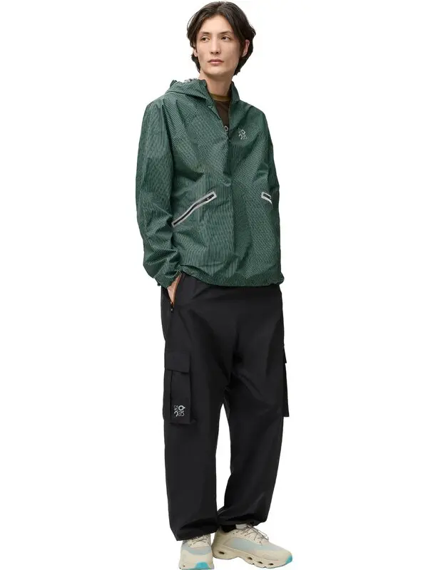 Loewe Striped Technical Shell Anorak - Green/black