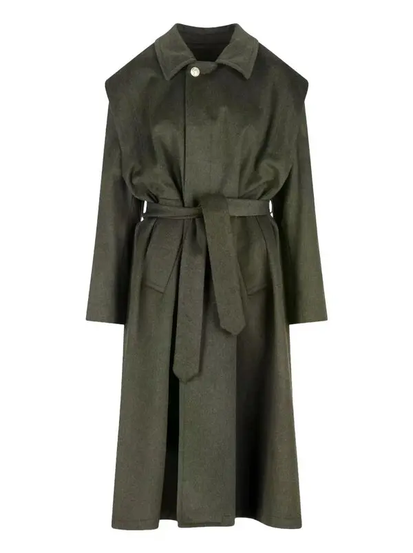 CINI Belted Coat - Green