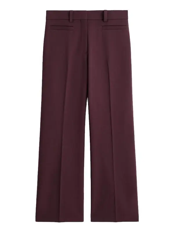Cos Wool-blend Straight-leg Trousers - Red