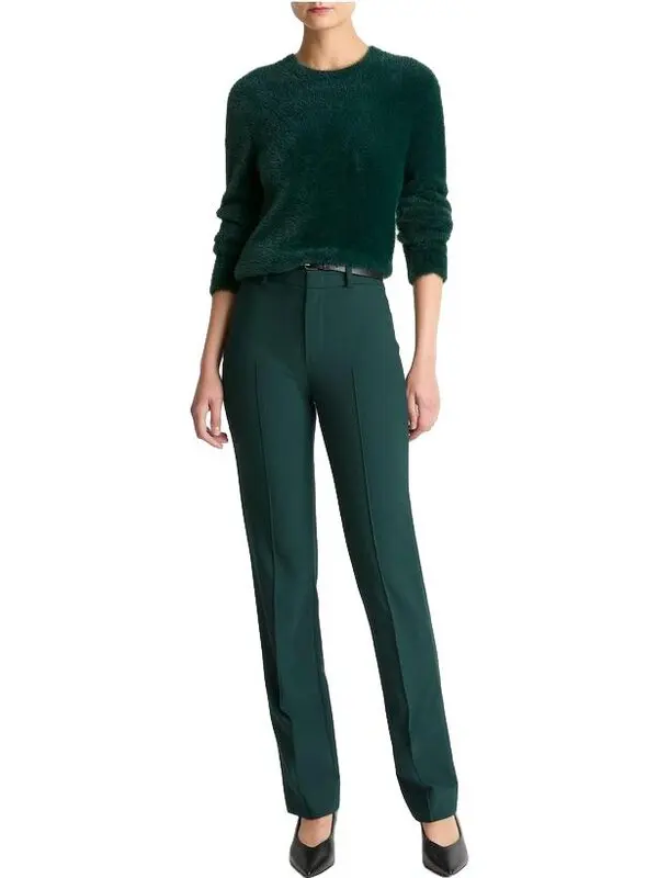 Vince Cotton-blend Slim Cigarette Pant - Green / Floral