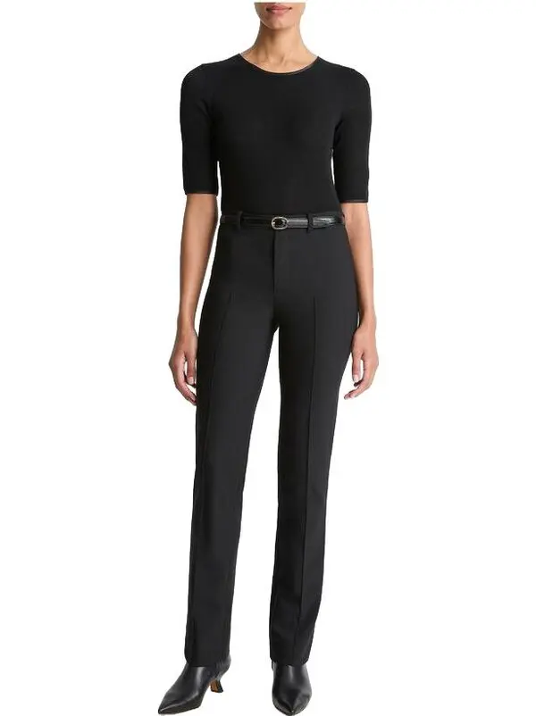 Vince Cotton-blend Slim Cigarette Pant - Black