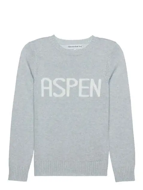 ELLSWORTH + IVEY Aspen Crewneck Sweater - Black / White / Pink / Gray