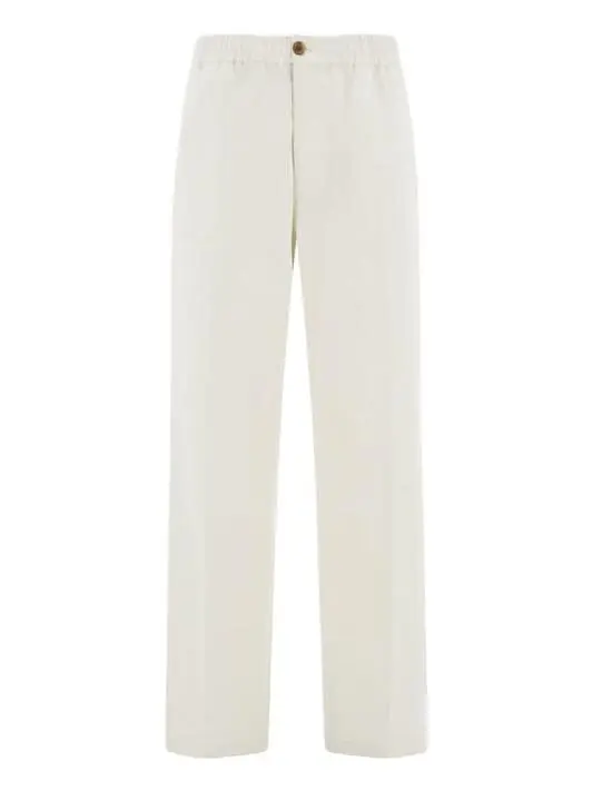 FERRAGAMO Tailored Crêpe Cotton Viscose Jogger Trouser - Red