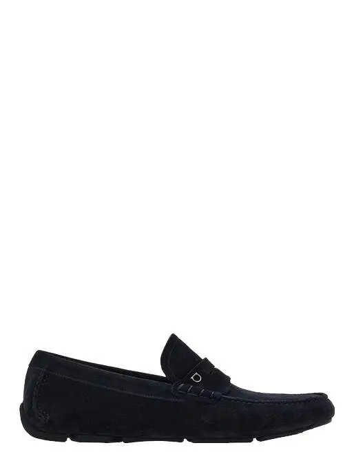 FERRAGAMO Penny Driver Loafers - Navy