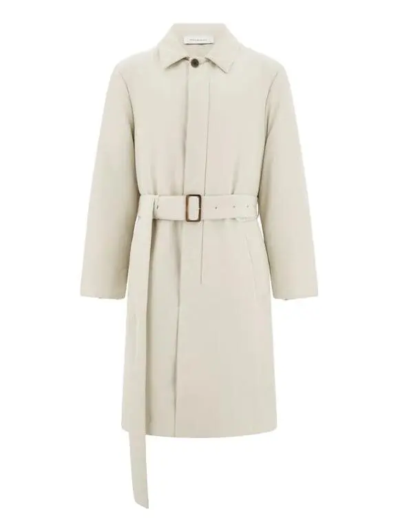 FERRAGAMO Belted Padded Trench - Natural