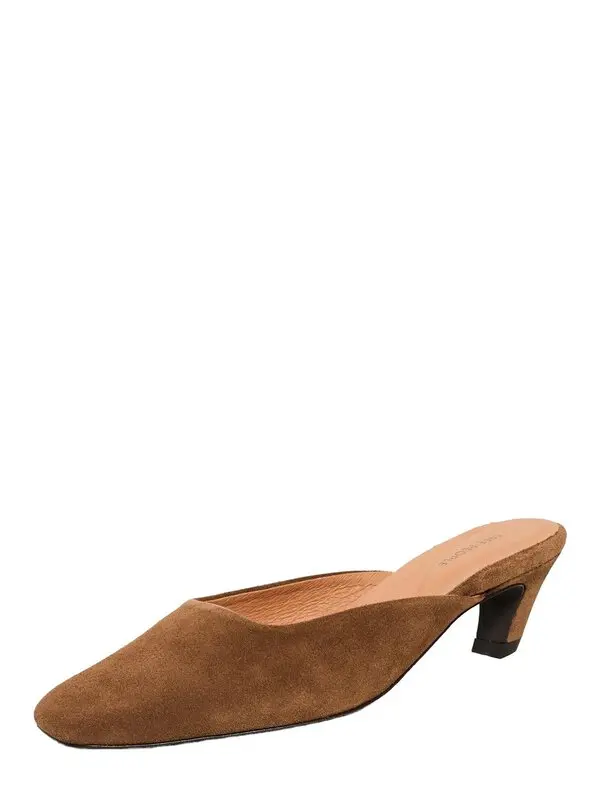Free People Avenue Suede Kitten Heels - Cognac Suede