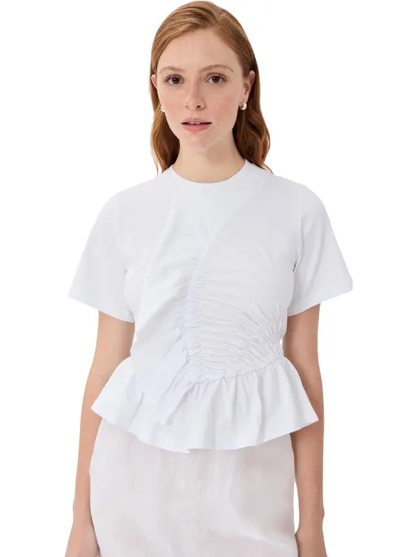 Cecilie Bahnsen Ace Jersey T-shirt - White