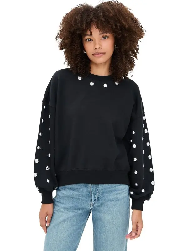 Cinq À Sept Studded Pullover - Black/silver