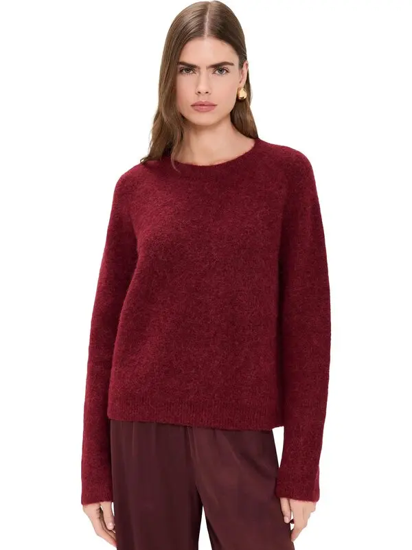 Vince Brushed Alpaca Crewneck Sweater - Rose Wine
