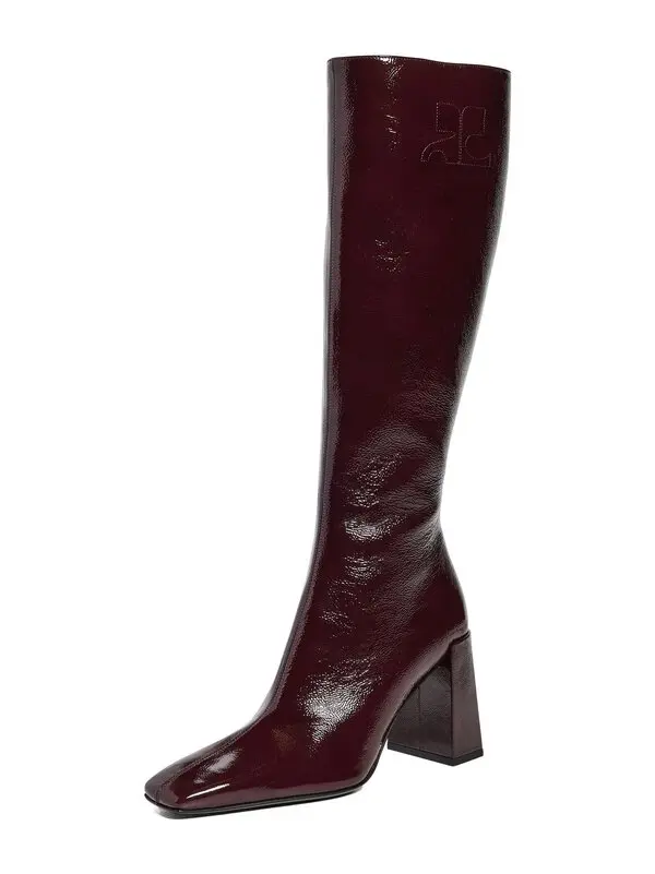 COURREGES Heritage Shadow Naplack Boots - Burgundy