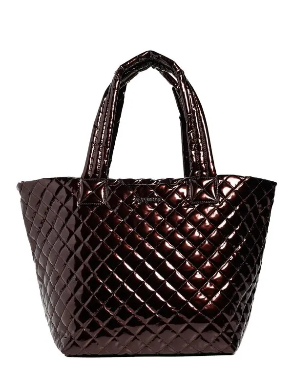 Mz Wallace Deluxe Medium Metro Tote - Bordeaux Lacquer