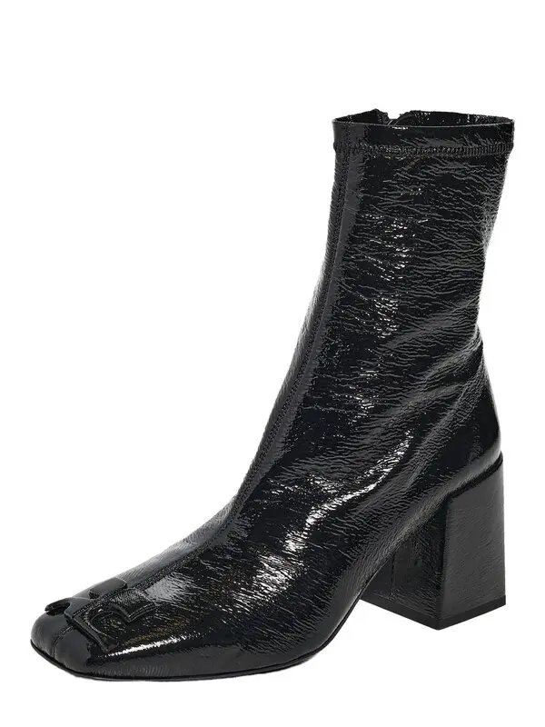COURREGES Reedition Vinyl Ankle Boots - Black