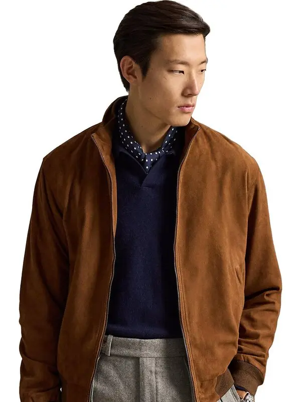 Ralph Lauren The Charleton Suede Jacket - Pale Russet
