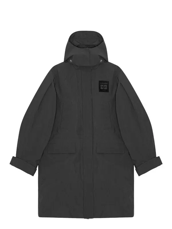 GANNI Ripstop Tri-layer Parka - Phantom
