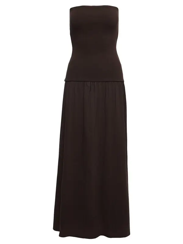 WAKAKUU Corfu Tube Maxi Dress - Brown