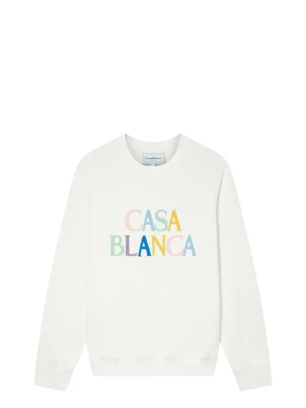 Casablanca Logo Embroidered Sweatshirt - Multicolor