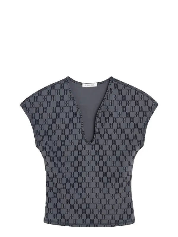 BY MALENE BIRGER Venazia Athletic Top - Monogram Print