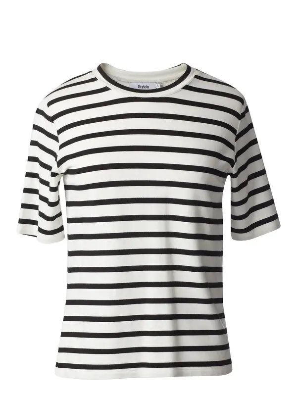 Stylein Striped T-shirt - Black,white