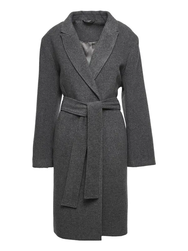 WAKAKUU Wool And Cashmere Double-breasted Coat - Grey