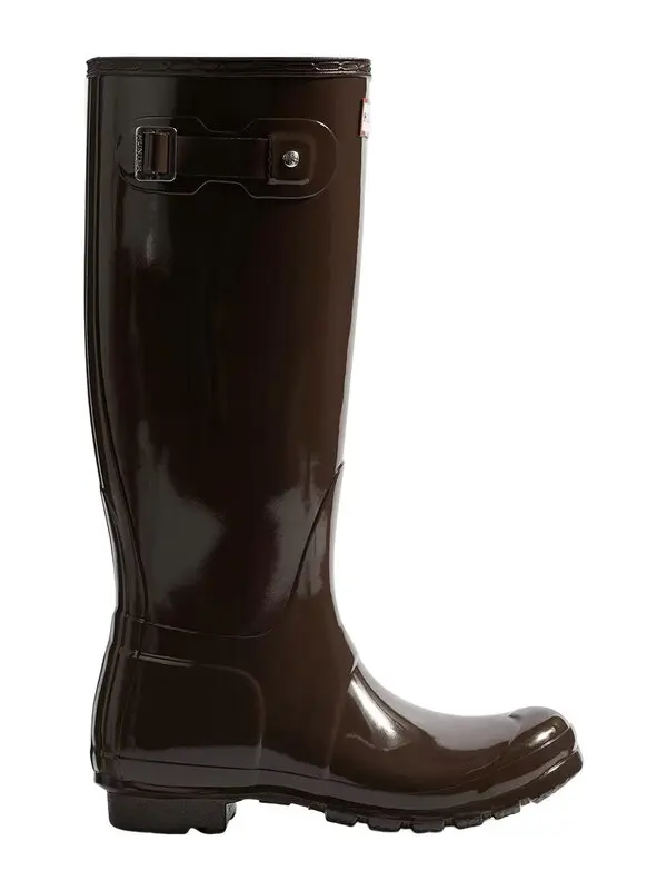 Hunter Original Tall Gloss Boots - Brown