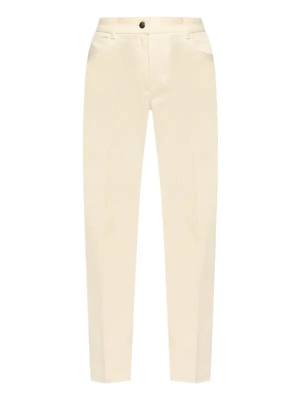 Moncler Gabardine Straight Leg Jeans - Ljusbeige