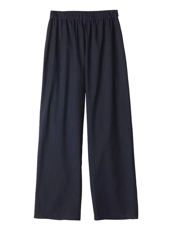 Stylein Belicia Wide-leg Trousers - Pinstripe