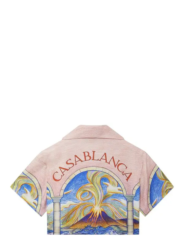 Casablanca Chevaux Sauvages Cropped Shirt - Multicolor